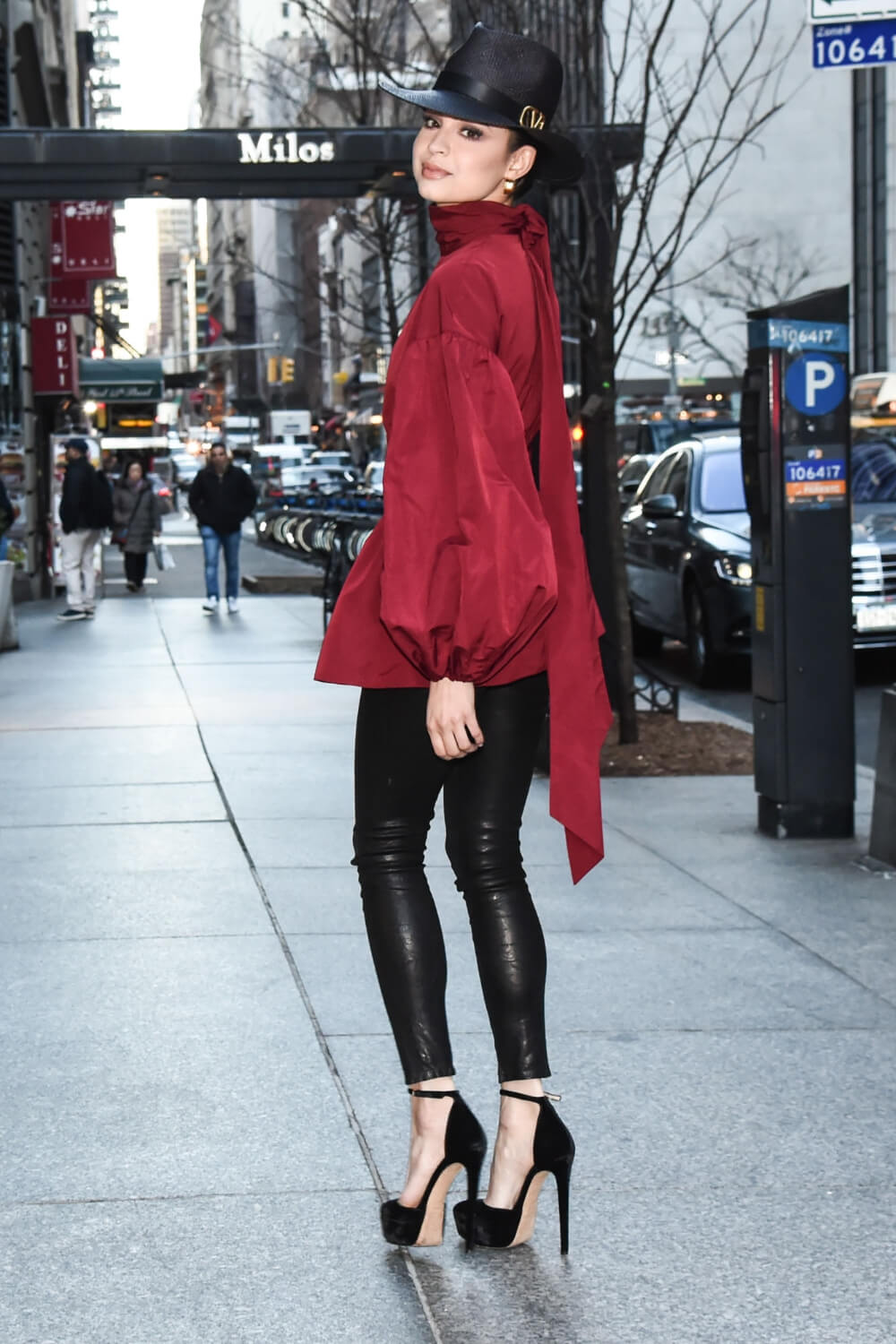 Sofia Carson is seen on the streets of Manhattan - Leather Celebrities